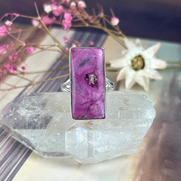 Cobalt Calcite Rectangular Rings – The Empress & Wolf